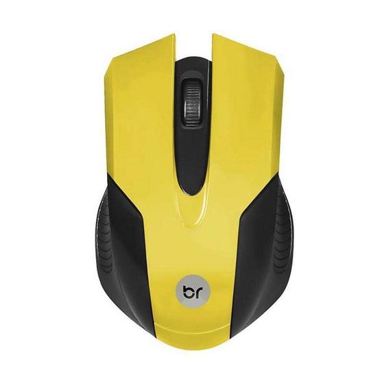 Mouse USB Preto e Amarelo - Bright - Mouse - Magazine Luiza