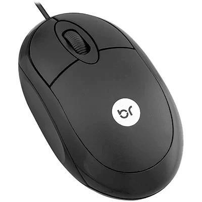 Mouse usb simples óptico preto com fio pc notebook bright - Mouse ...