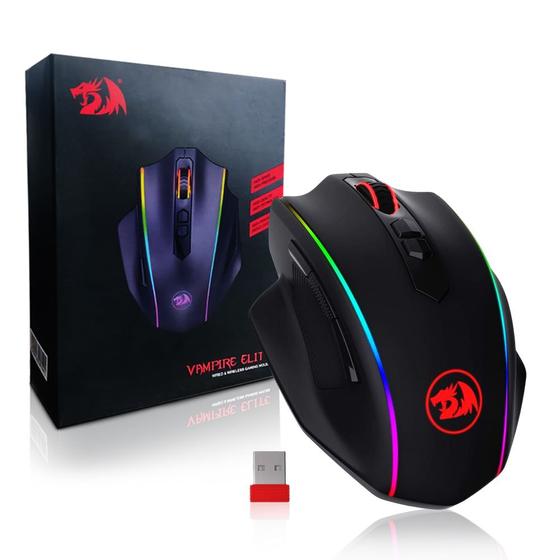 Mouse Wireless Gamer 16000 Dpi 8 Botoes Vampire Elite RGB M686RGB ...