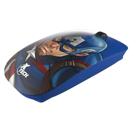 Mouse Xtech Edicao Captain America XTM-M340CA - Sem Fio - 1600 Dpi - 4 ...