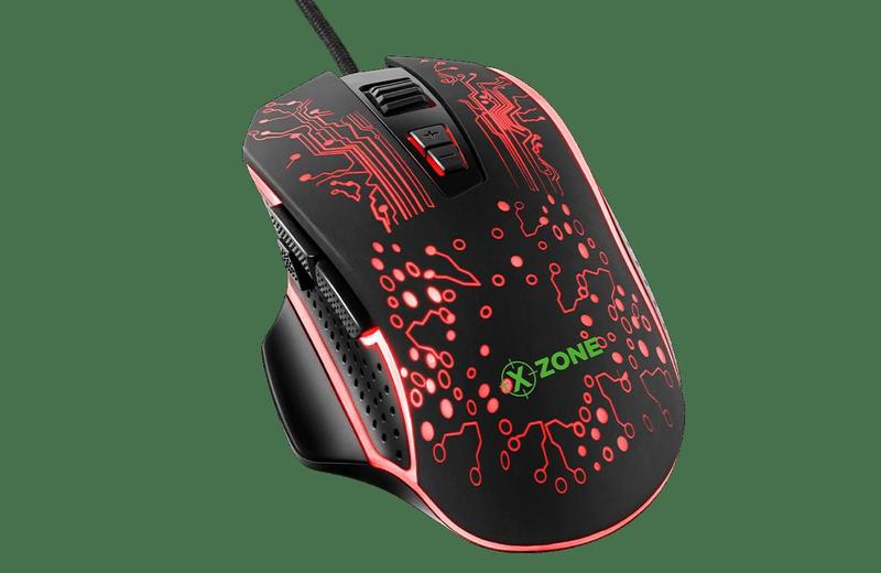 Mouse Xzone Gamer 3200 DPI GMF-03, Iluminação LED, Ajuste de DPI e 8 ...