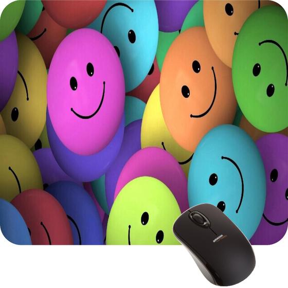 Mousepad Emoji Colorido Smile Carinha Whatsapp Emoticon - Live - Mouse ...