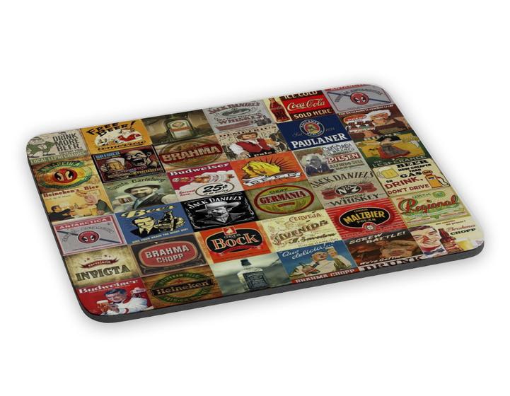 Mousepad Rótulos Cervejas Antigos Retrô Vintage Colecionador - Live ...