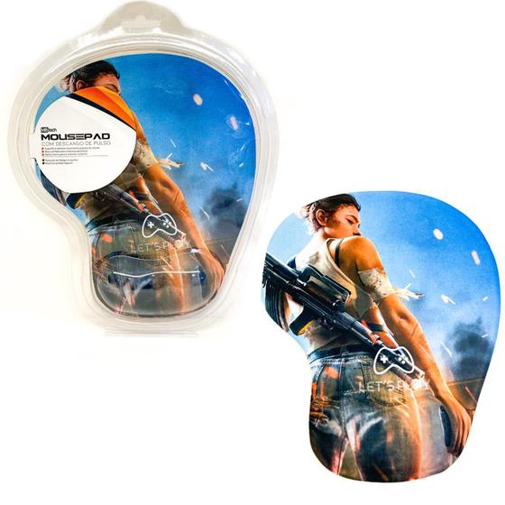 MousePad Temático Free Fire Com Descanso De Pulso E Base Antiderrapante ...