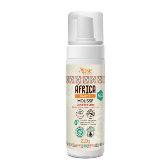 Mousse África Baobá 210 ml Ação Condicionante - Apse Cosmetics - Kit de ...