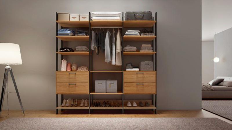 Movel Guarda Roupa Closet Modulado 3pc 2,17m 4 Gavetas Cabide e ...