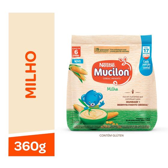 Mucilon Nestlé de Milho Pacote 360g - NESTLE LEITE - Cereal Infantil ...