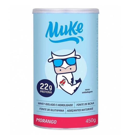 Muke Proteína Isolada e Hidrolizada Morango 450g +Mu - MaisMu - Whey ...