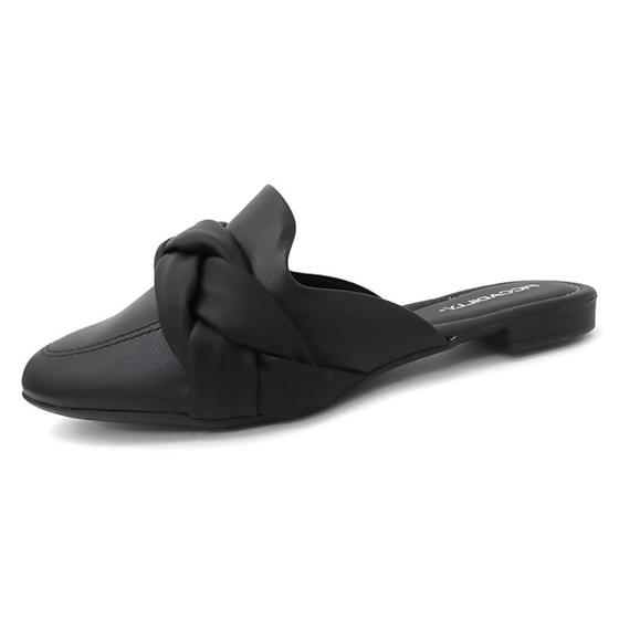 Mule Picadilly Antonela Salto Baixo Com Tiras Enroladas No Cabedal ...