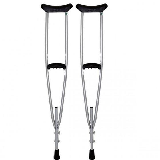 Muleta Axilar Alumínio Regulagem Altura - Par - M - Dilepe - Muleta ...