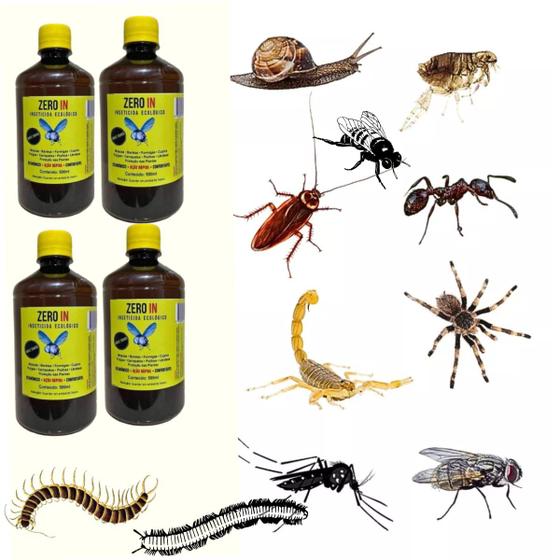 multi-inseticida kit c/ 4 frascos zero in 250 ml - Inseticidas ...
