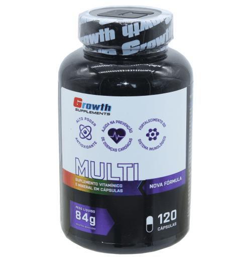 Multi Vitaminico Growth 120 Capsulas De Vitaminas Completo - Growth ...