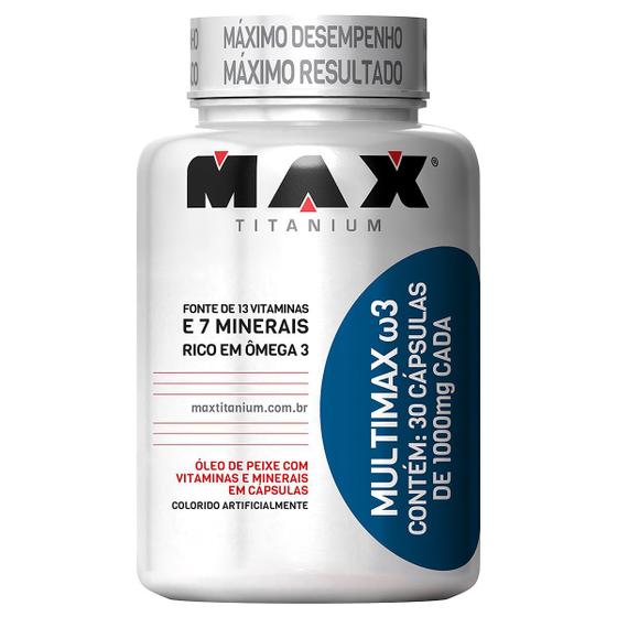 Multimax W3 Ômega3 (30 Caps) - Max Titanium - Fitoterápicos e Vitaminas ...