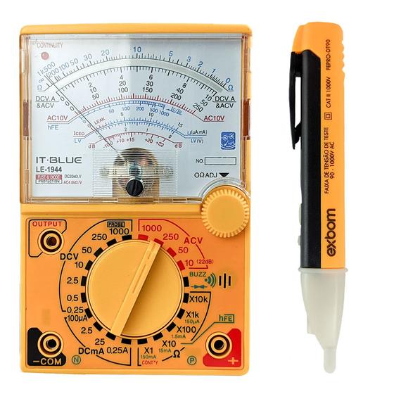 Multímetro Analógico Com Beep e Caneta De Voltagem - IT-BLUE ...