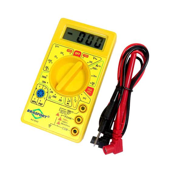 Multímetro Digital Com Alarme Sonoro Multiteste Brasfort 8522 ...
