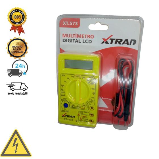 Multimetro Digital Com Visor Lcd Profissional - Xtrad - Multímetro ...