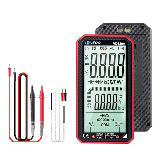 Multímetro Digital De Alta Precisão Inteligente Testador de Tensão Anti ...