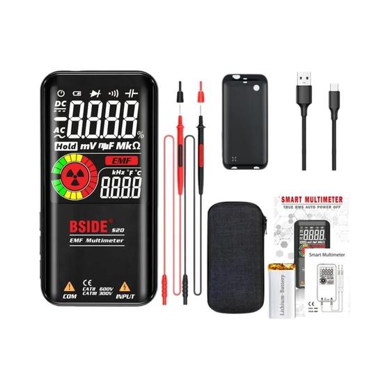 Multímetro Digital Inteligente Para Eletricista Com Carregamento USB T ...