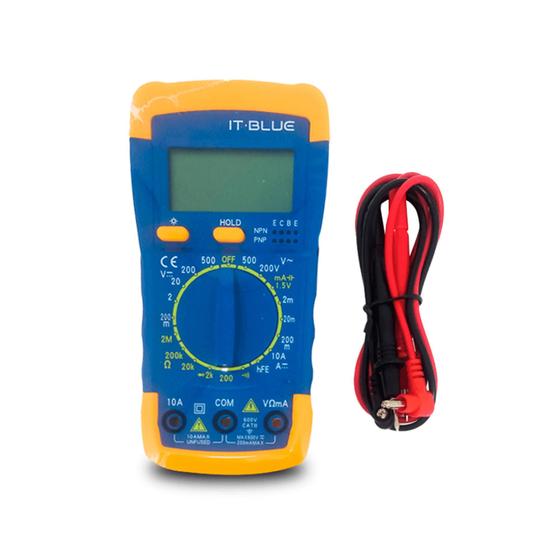Multímetro Digital Portátil Profissional Com Bateria Azul/Amarelo - IT ...