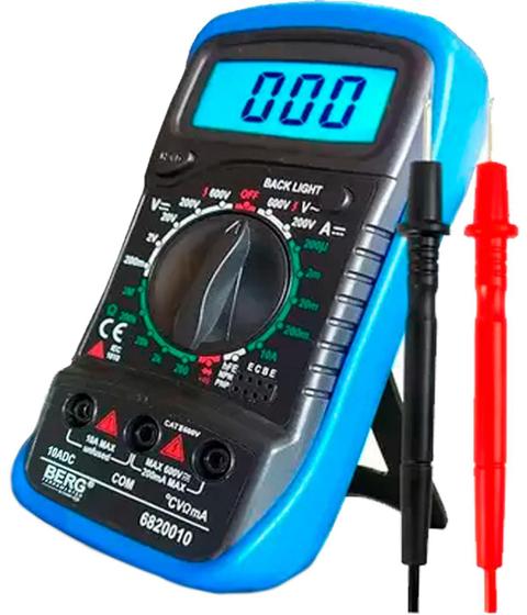 Multímetro Digital Portátil Visor Digital Iluminado - Corneta Berg ...