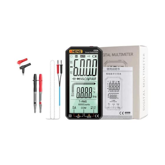 Multímetro Digital Profissional ANENG 620A 6000 Contagens True RMS ...