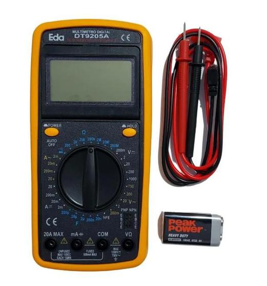 Multímetro Digital Profissional com Visor LCD 9V 9KF EDA - Multímetro - Magazine Luiza