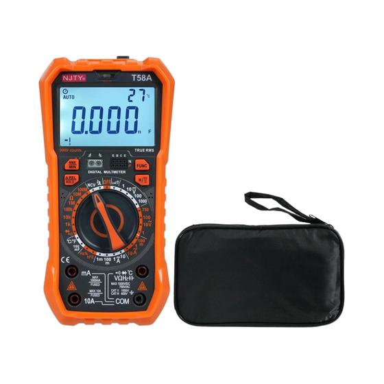Multímetro Digital Profissional NJTY T58A/B/C/D 9999 Contagens AC DC ...