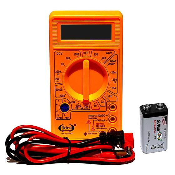 Multímetro Digital Profissional Portátil Cabo Teste Com Bip - IDEA-PRO ...