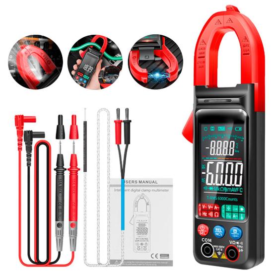 Multímetro Inteligente Profissional Digital Capacímetro Pinça LCD 4,7 ...