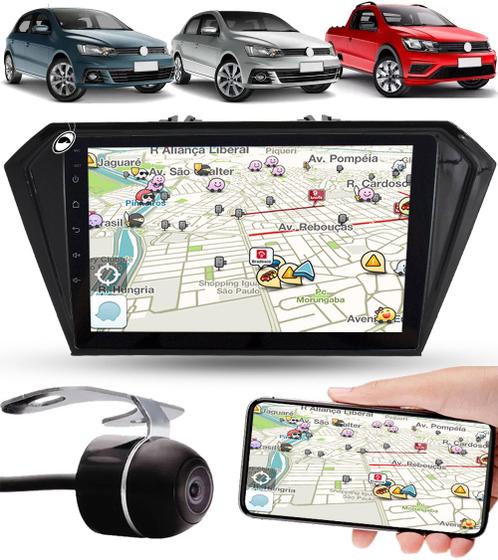 Multimídia 2 Din 9" Polegadas Gol Voyage Saveiro G7 G8 2017 Em Diante + Câmera de Ré - E-Tech ...