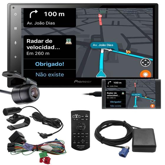 Multimídia 6,8" Polegadas Pioneer DMH-A5450BT + Câmera de Ré - Central ...