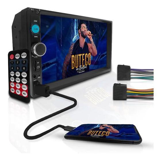 Multimídia Automotivo MP5 Com tela de 7 Polegadas Touch Screen Bluetooth USB 7010b - LojasCast ...