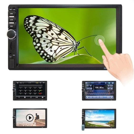 Multimídia Automotivo MP5 Com tela de 7 Polegadas Touch Screen Bluetooth USB 7018b - LojasCast ...