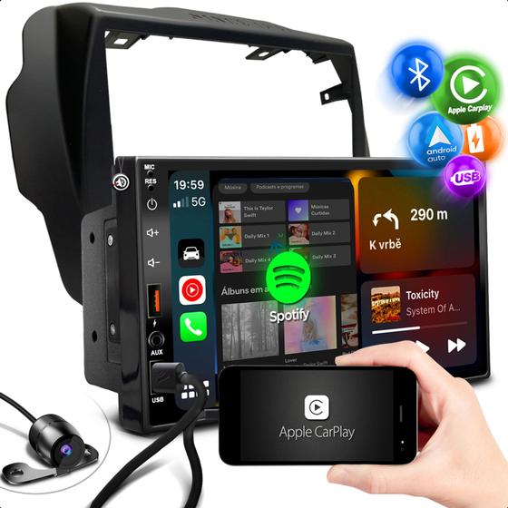 Multimidia Carplay Android Auto Jeep Renegade 7 Polegadas + Moldura e Câmera - MP5 COMBAT ...