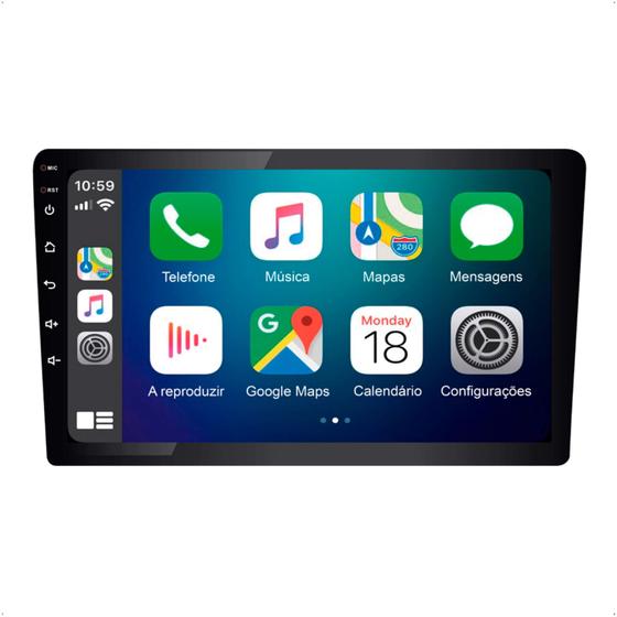 Multimidia Carplay Android Auto MP5 Slim 9 polegadas USB/Rádio/Bluetooth RS908BR MI Roadstar ...