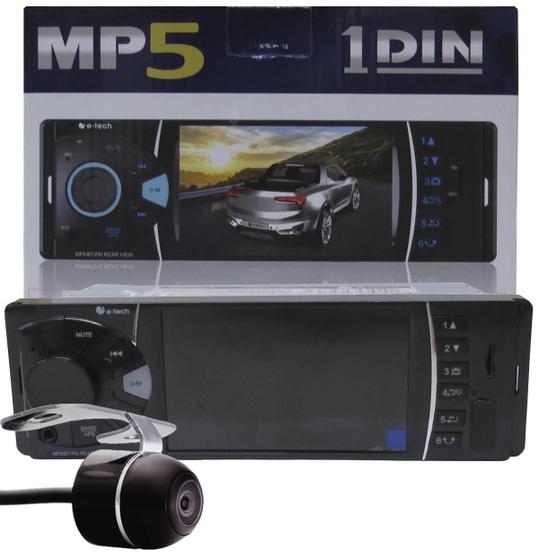Multimídia Mp5 1 Din E-Tech 4 Bluetooth Usb+Câmera Ré - Central Multimídia Automotiva - Magazine ...