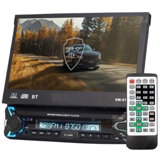 Multimídia MP5 Bluetooth Com Tela de 7 Polegadas Retrátil USB Bluetooth SD - HONESTY - Central ...