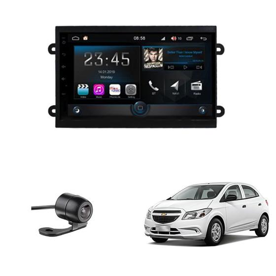 Multimídia Onix e Prisma joy Aikon Atom Electron tela de 7" Ips Carplay + Android Auto GPS 2GB ...