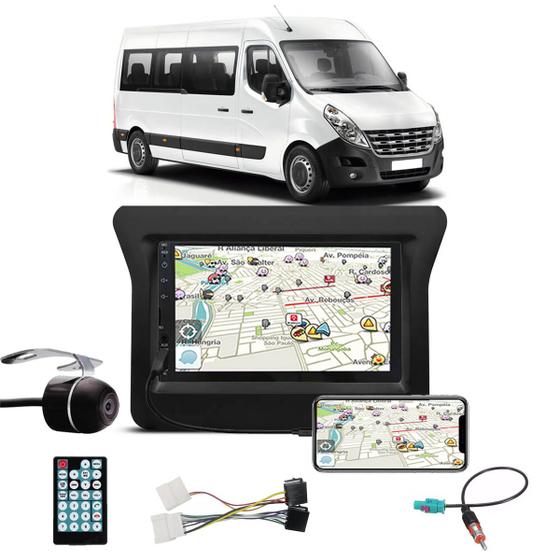 Multimídia Renault Master 2010 em Diante Espelhamento Bluetooth USB SD ...