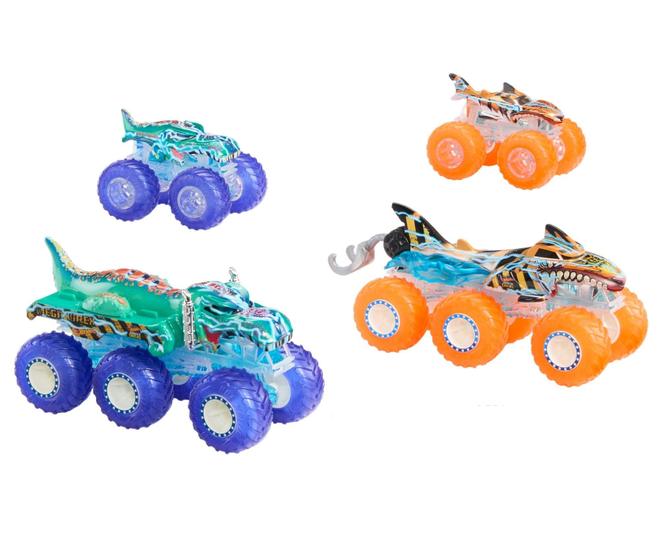 Multipack c/ 2 Monster Trucks e 2 Big Rigs Power Smashers - Tiger Shark ...