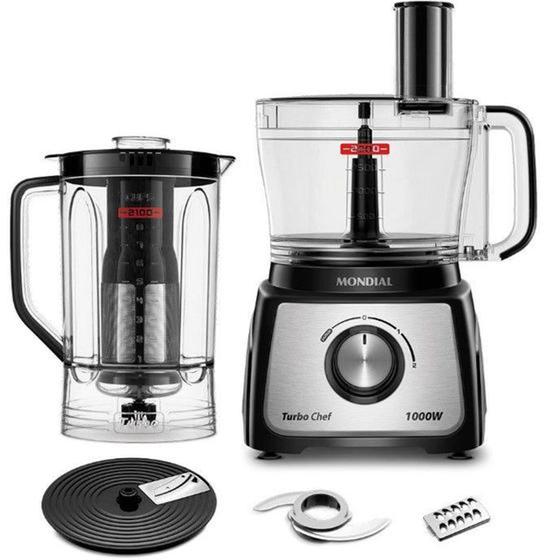 Multiprocessador de Alimentos Mondial Preto - Turbo Chef MPN-01-B 5 ...