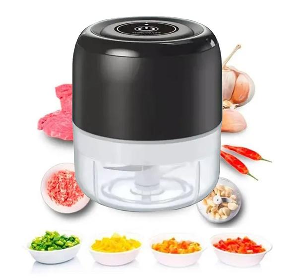 Multiprocessador Triturador Preto Mini Processador Elétrico Alho CEBOLA Elétrico Sem Fio Usb ...