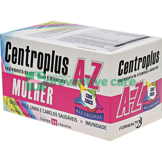 Multivitamínico Centroplus Mulher A-Z 60 Cápsulas - Forhealth - Multivitamínico / Polivitamínico ...