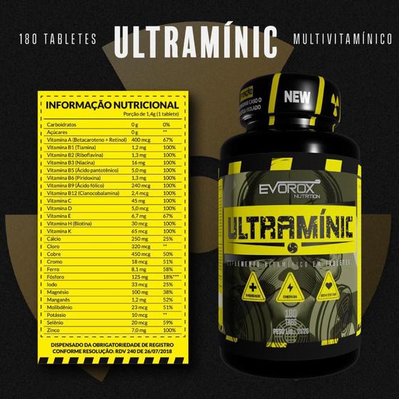 Multivitamínico Ultramínic 180 Cápsulas - Evorox - Evorox Nutrition ...