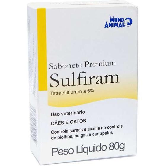 Mundo Animal Sabonete Sulfiram 80 g - Sabão e Sabonete para Cachorro ...
