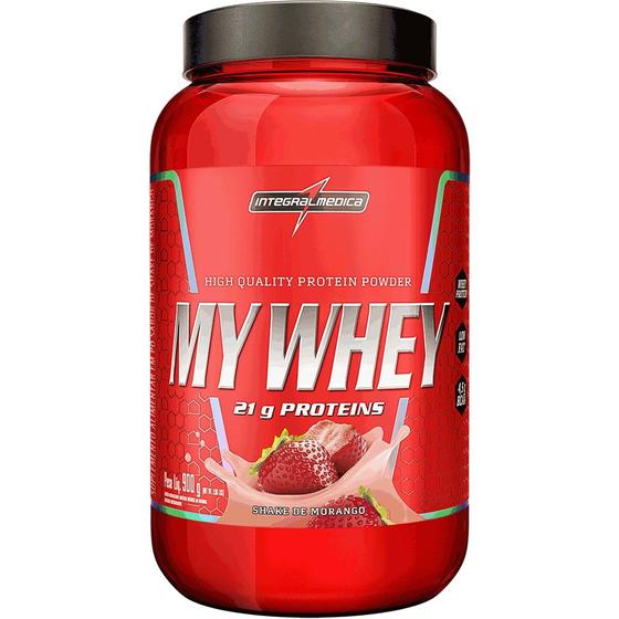 My Whey 900g Pote Concentrado Shake de Morango - Integralmedica - Whey ...
