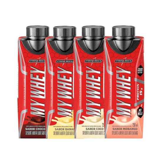 My Whey Proteico Kit com 08 unidades Todos Os Sabores Bebida de 250 ml ...