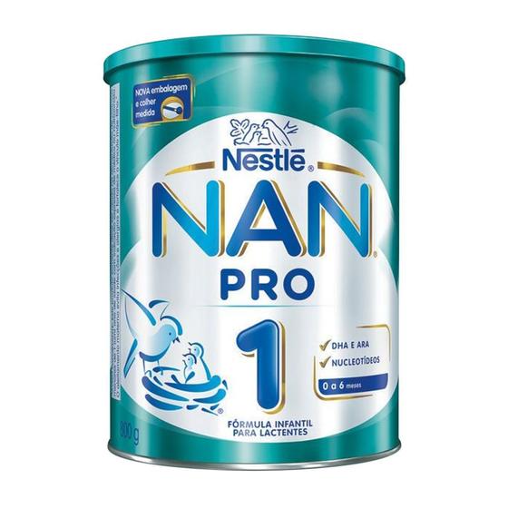 NAN Pro 1 Fórmula Infantil para Lactentes de 0 a 6 Meses com 800g ...
