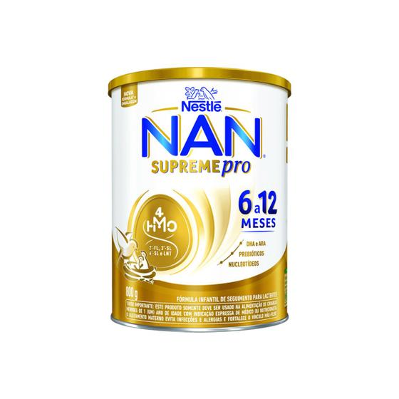Nan Supreme Pro Fórmula Infantil 6 A 12 Meses 800g Nestlé - Fórmula ...