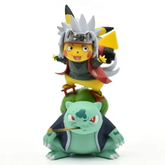 Naruto Jiraiya Cosplay Pikachu PVC Action Figure 12cm Anime Modelo ...